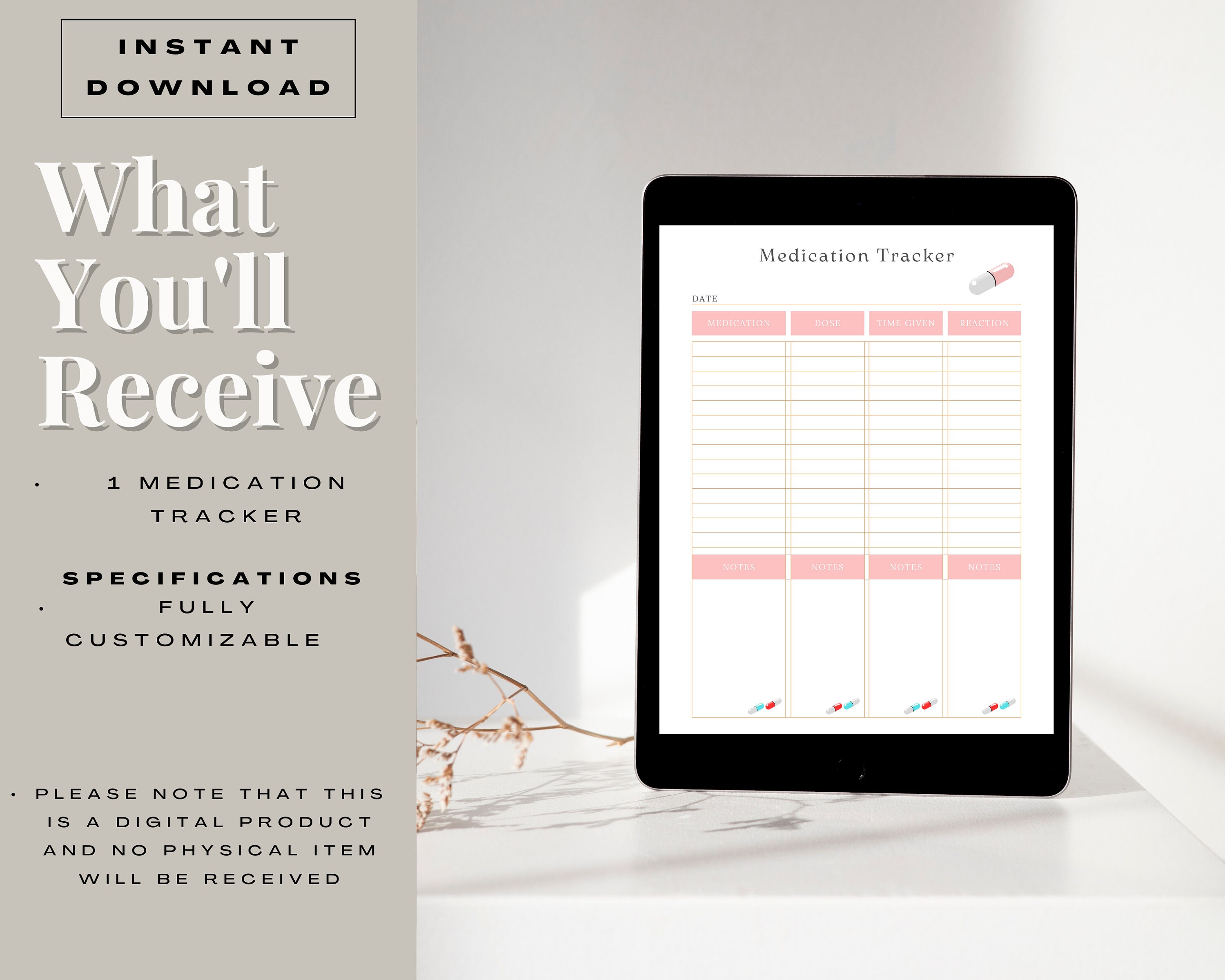 Medicine Tracker | Medication Tracker | Medicine Log | Medication List ...