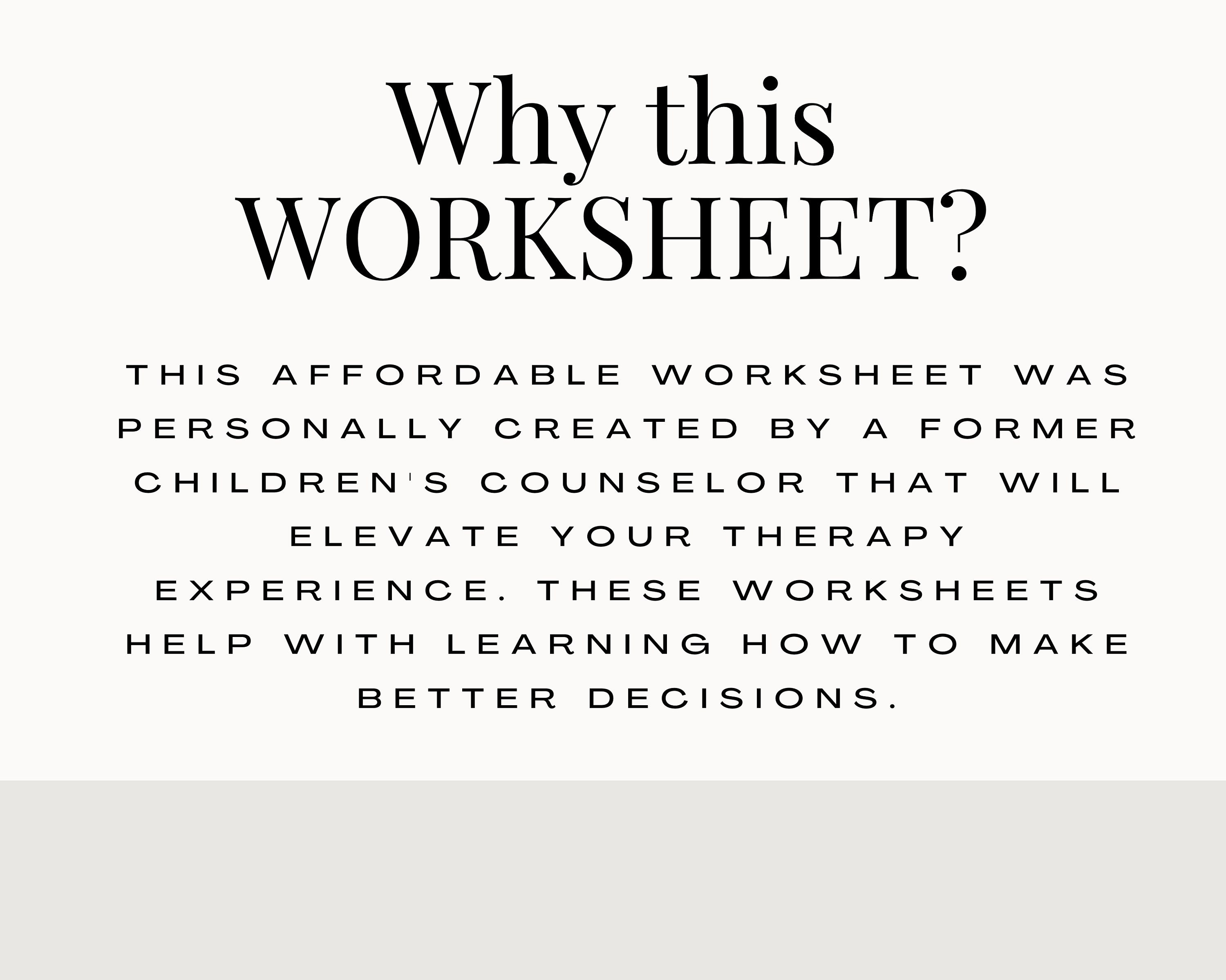 Learn Better Decision Making Skills | Decision Therapy Worksheet ...