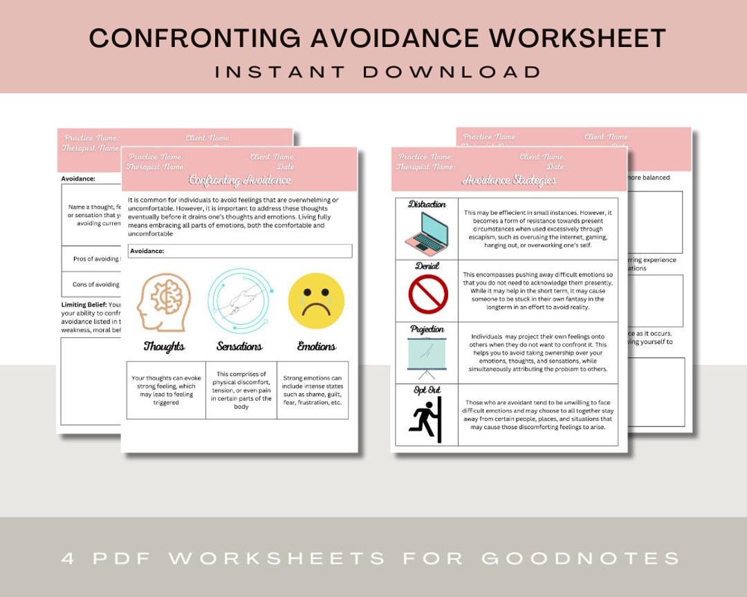 Stop Running Away From Problems | Heal Conflict Avoidance Worksheets ...