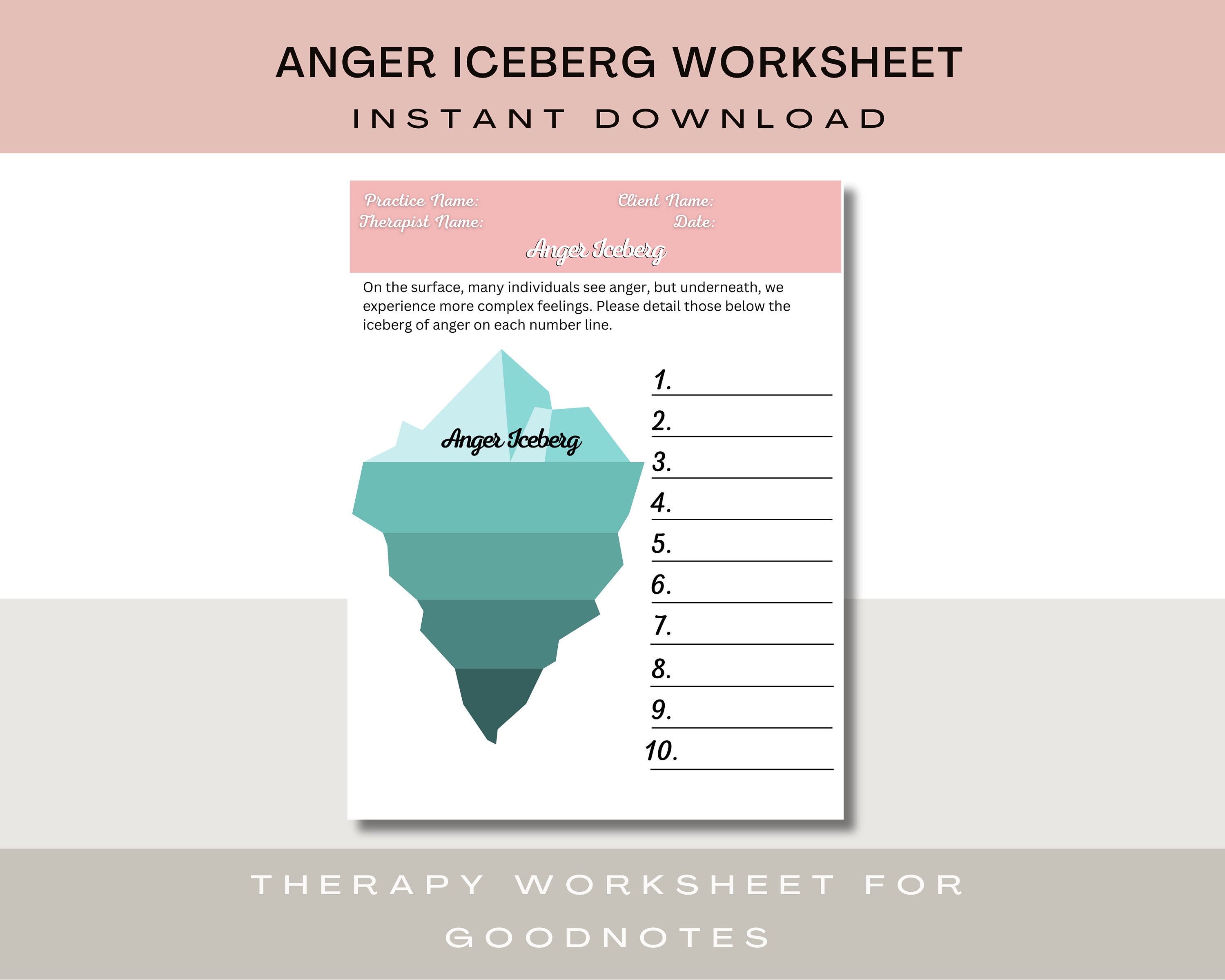 Anger Iceberg | Anger Management Therapy | Feelings Self Help | Anxiety ...