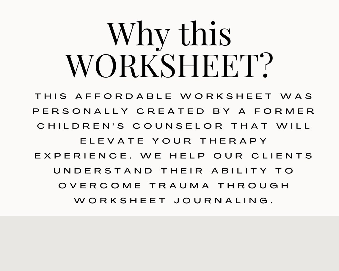 Trauma Journaling Worksheet | Trauma Therapy | PTSD Processing - Etsy