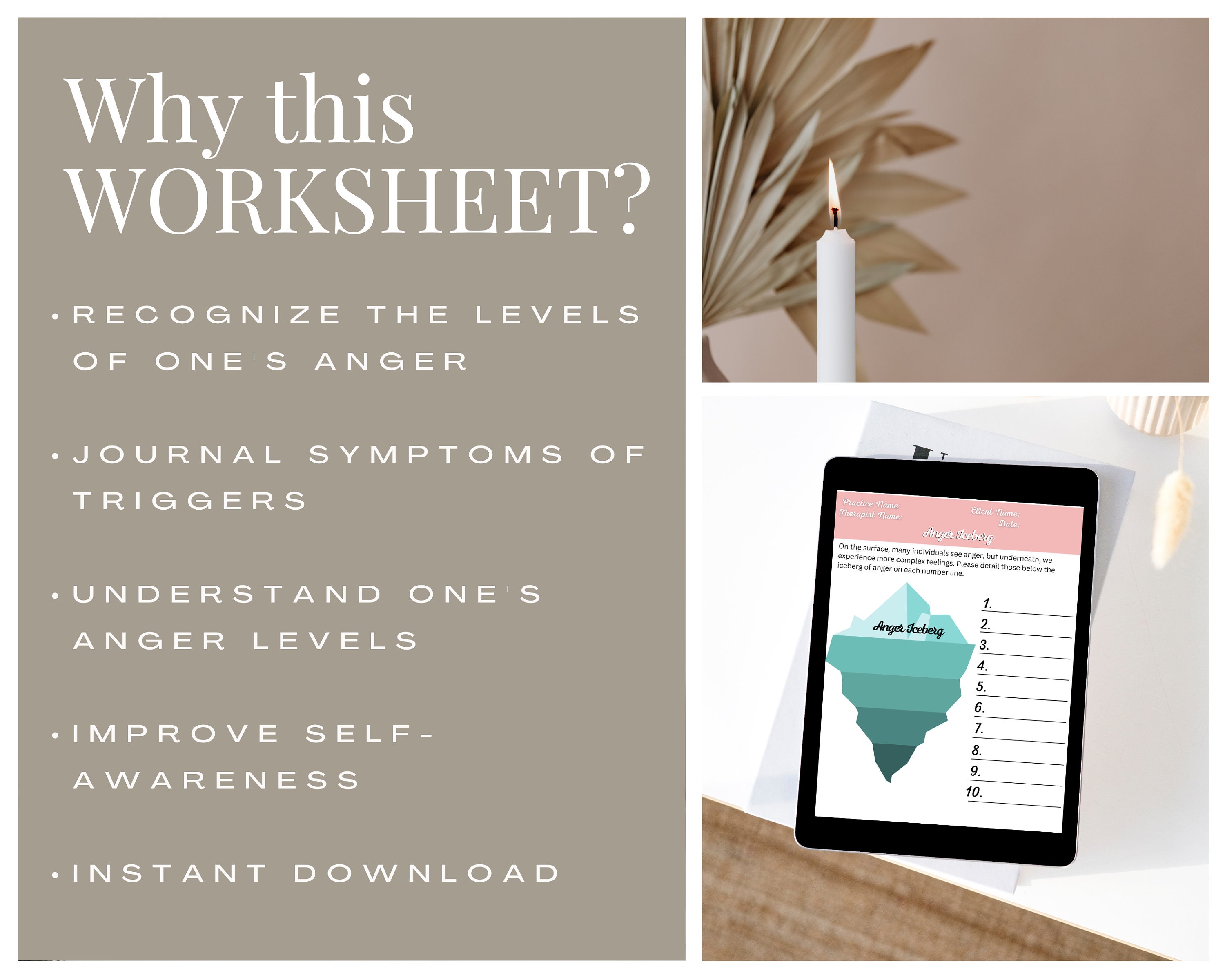 Anger Iceberg | Anger Management Therapy | Feelings Self Help | Anxiety ...