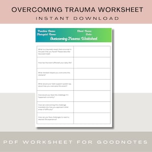 Trauma Journaling Worksheet | Trauma Therapy | PTSD Processing - Etsy