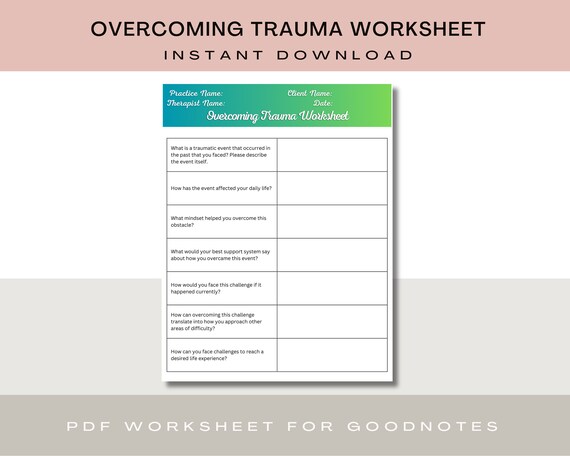 Hojas De Trabajo Para El Trauma Fichas De Trabajo. Act En Ansiedad.