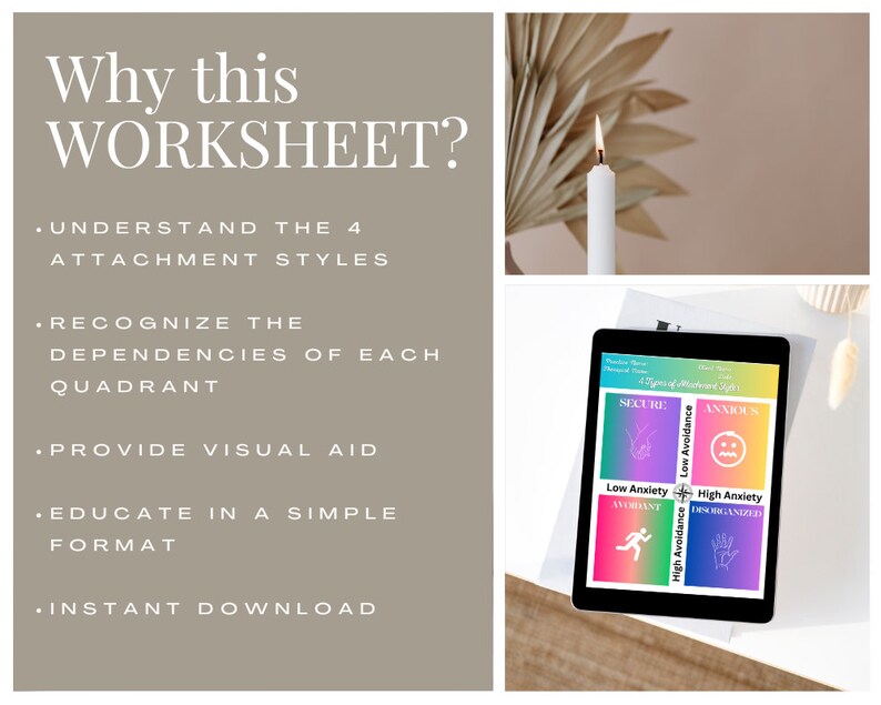 Learn the 4 Attachment Styles Worksheet | Relationships and Friendships ...