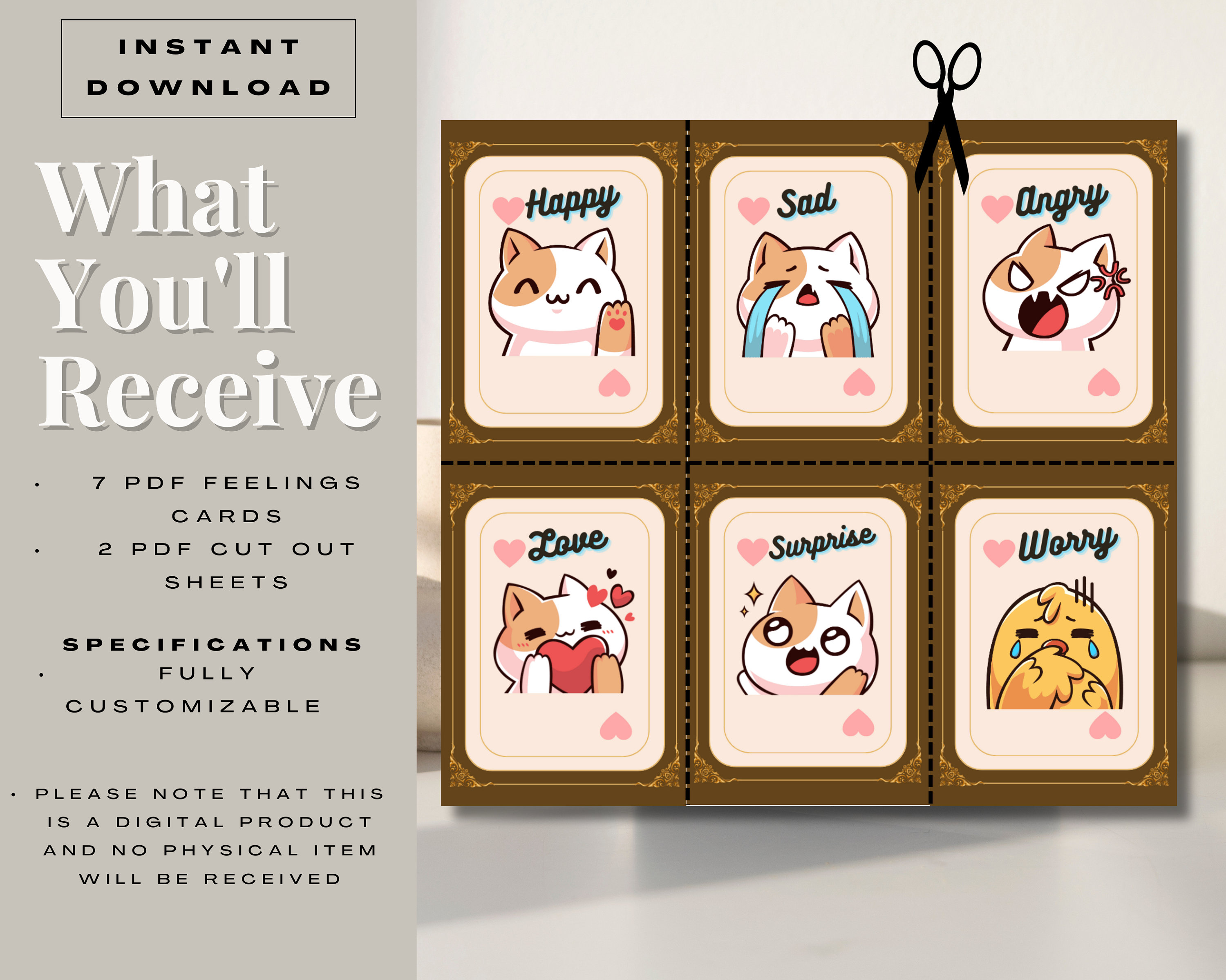 Therapy Emotions Flashcards | Therapy for Children | Feelings Chart PDF ...