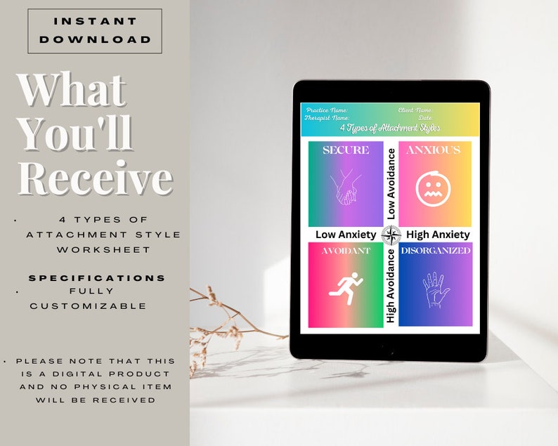 Learn the 4 Attachment Styles Worksheet | Relationships and Friendships ...