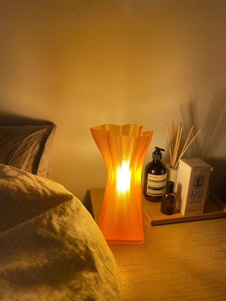 Flow Lamp No.8 3D Printed Lamps With Unique Textured Finish 5x6.5x11.5 ...