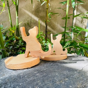 Cute Wooden Animal Phone, Pad, Kindle Holder/stand Set - Animal Series ...
