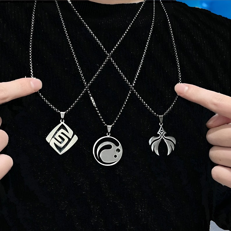 Genshin Elements Necklace Genshin Impact Cosplay Necklace, Electro ...