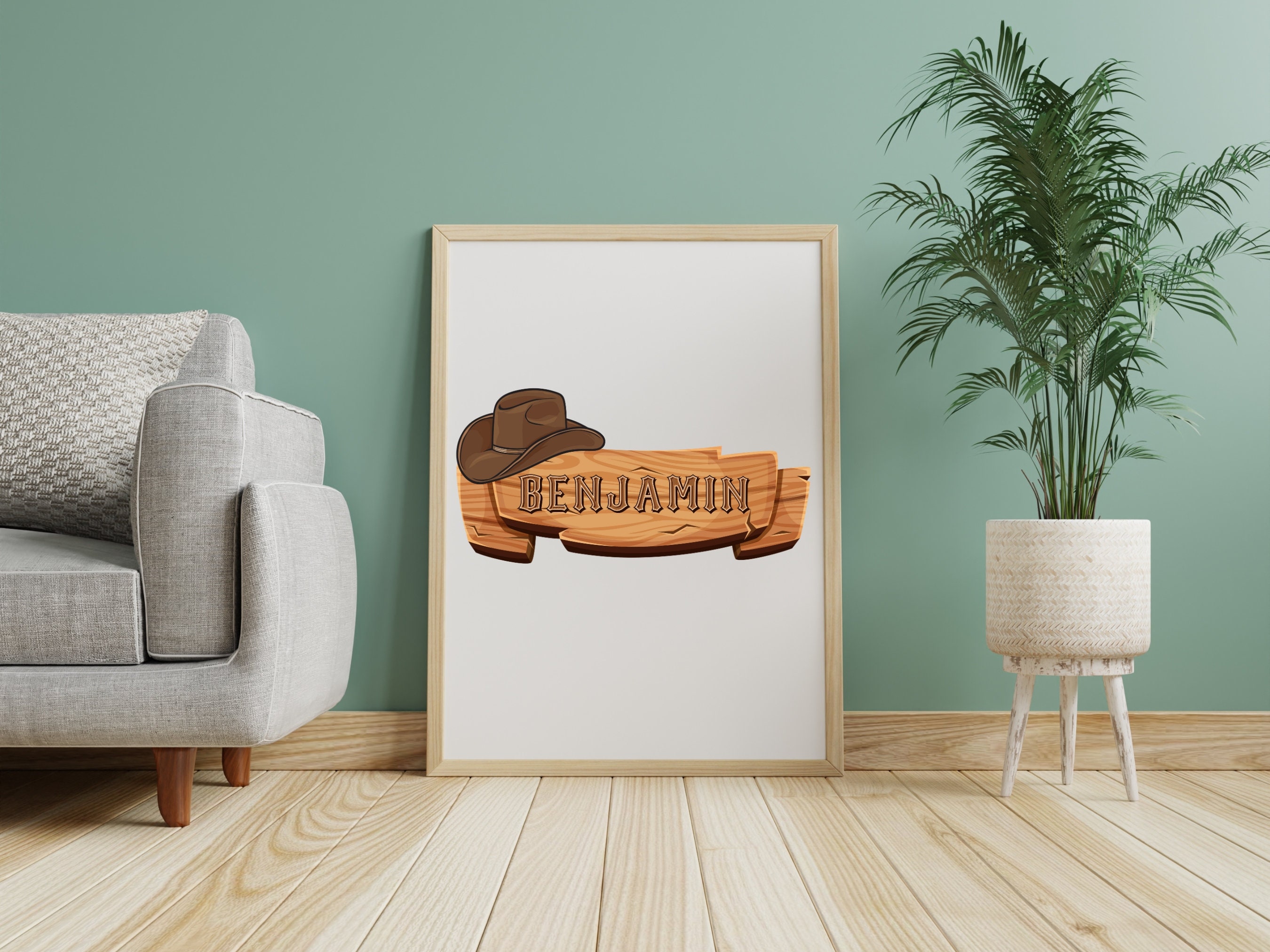 Personalized Western-style Name Benjamin SVG/PNG Digital - Etsy