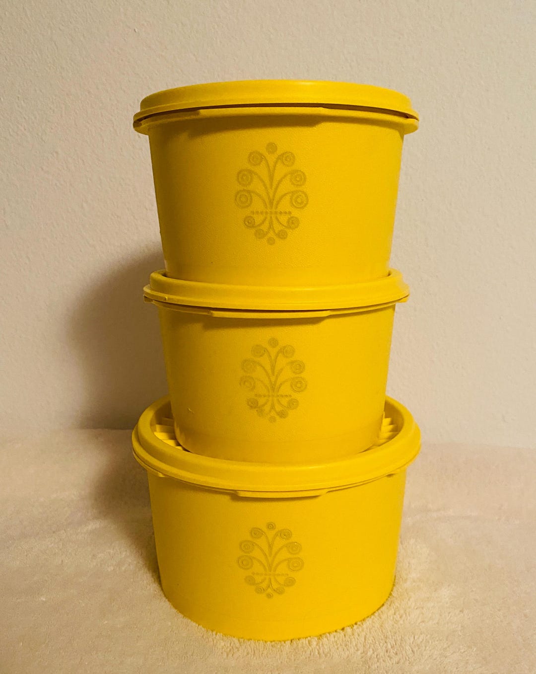 Vintage Tupperware Servalier Canisters - Set of 3 Sunny Yellow - Etsy