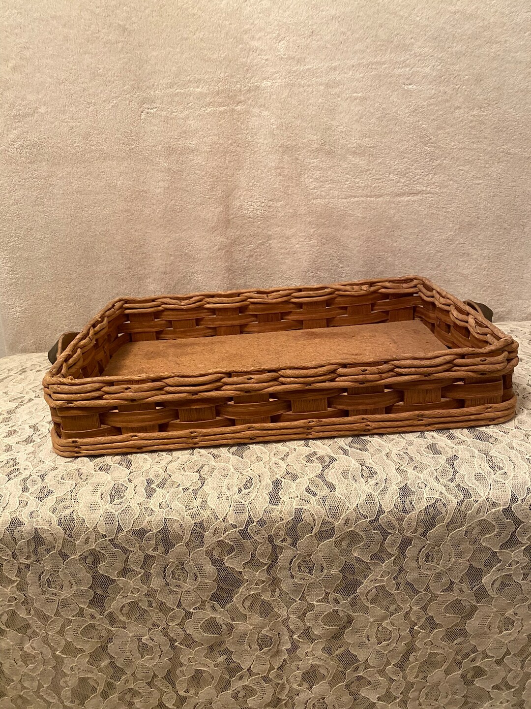 Pyrex Woven Wicker Carrier Basket With Leather Handles - Etsy
