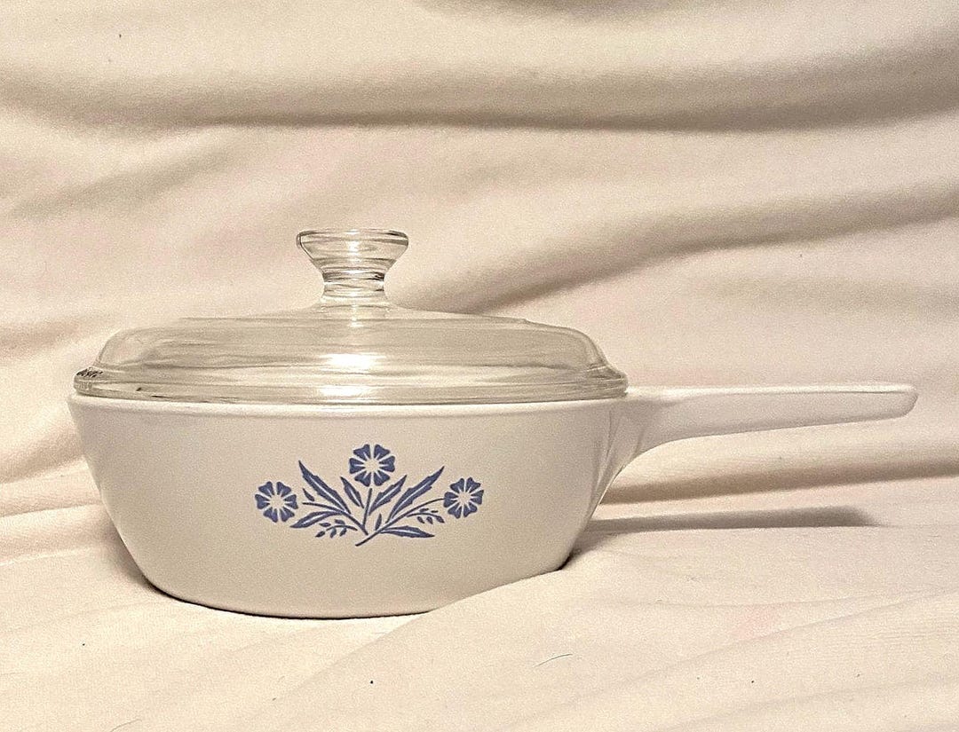 Vintage Corning Blue Cornflower 6" Saucepan - With Lid - Etsy