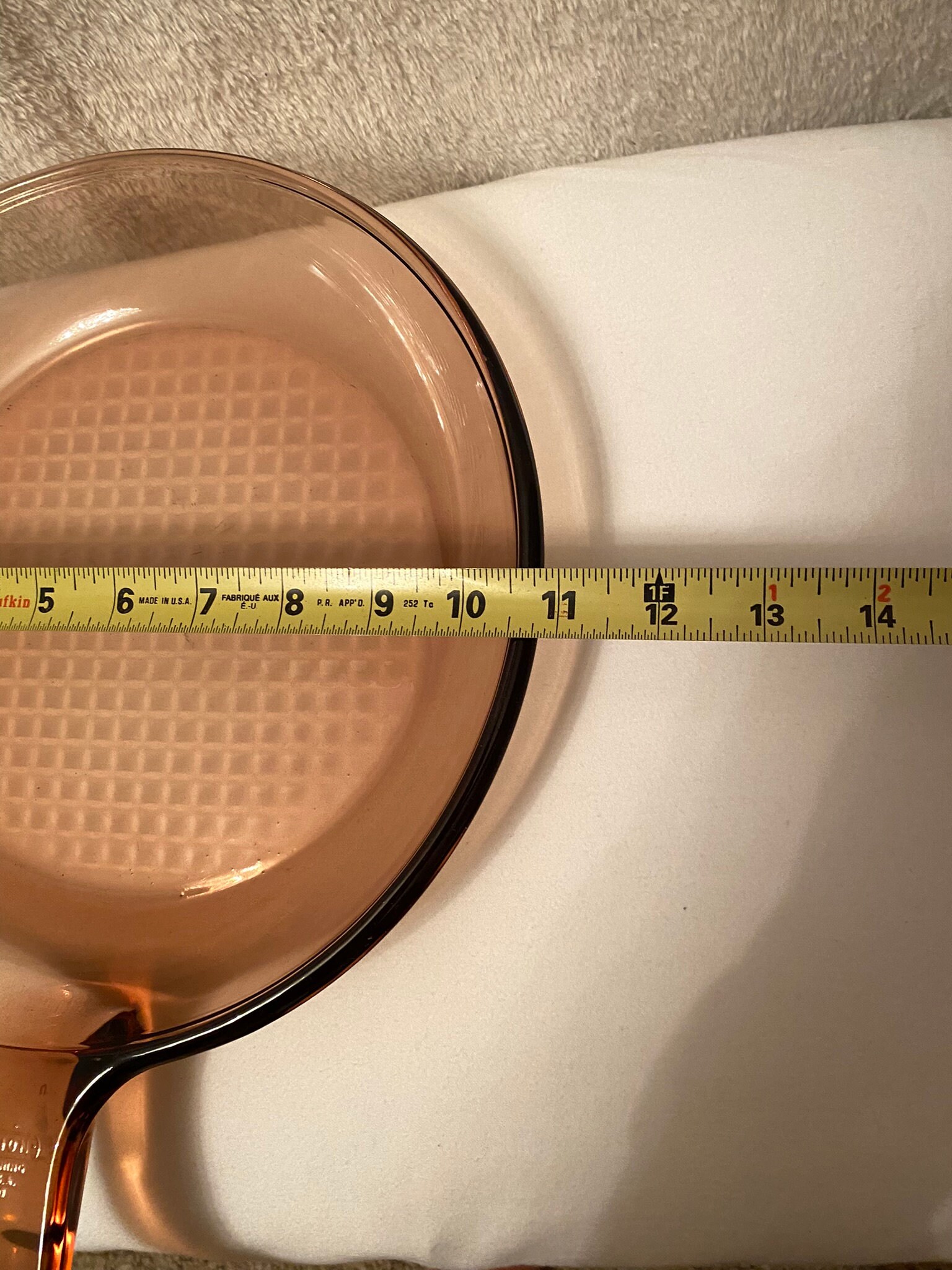 Vintage Corning Visions Amber Glass Frying Pan. 10 - Etsy