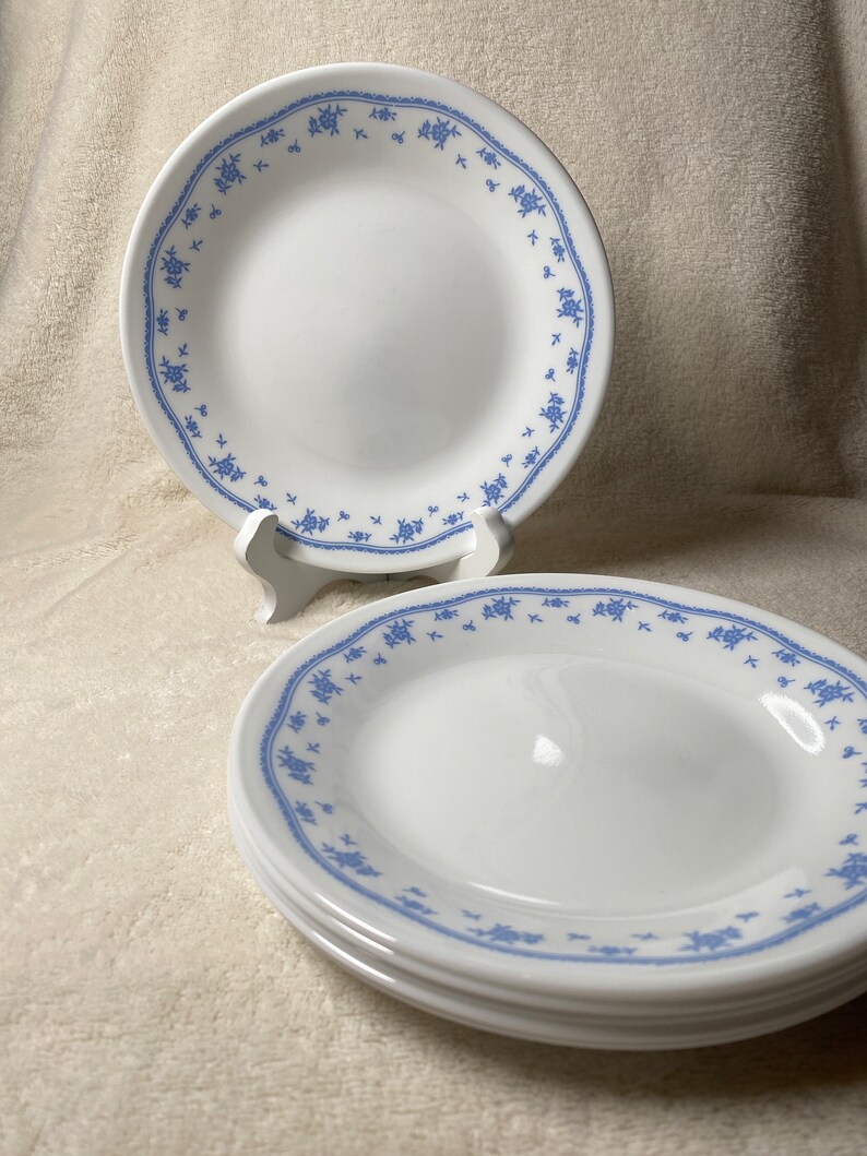 Vintage Corelle Morning Blue Appetizer Plates - Set of 6 - Etsy