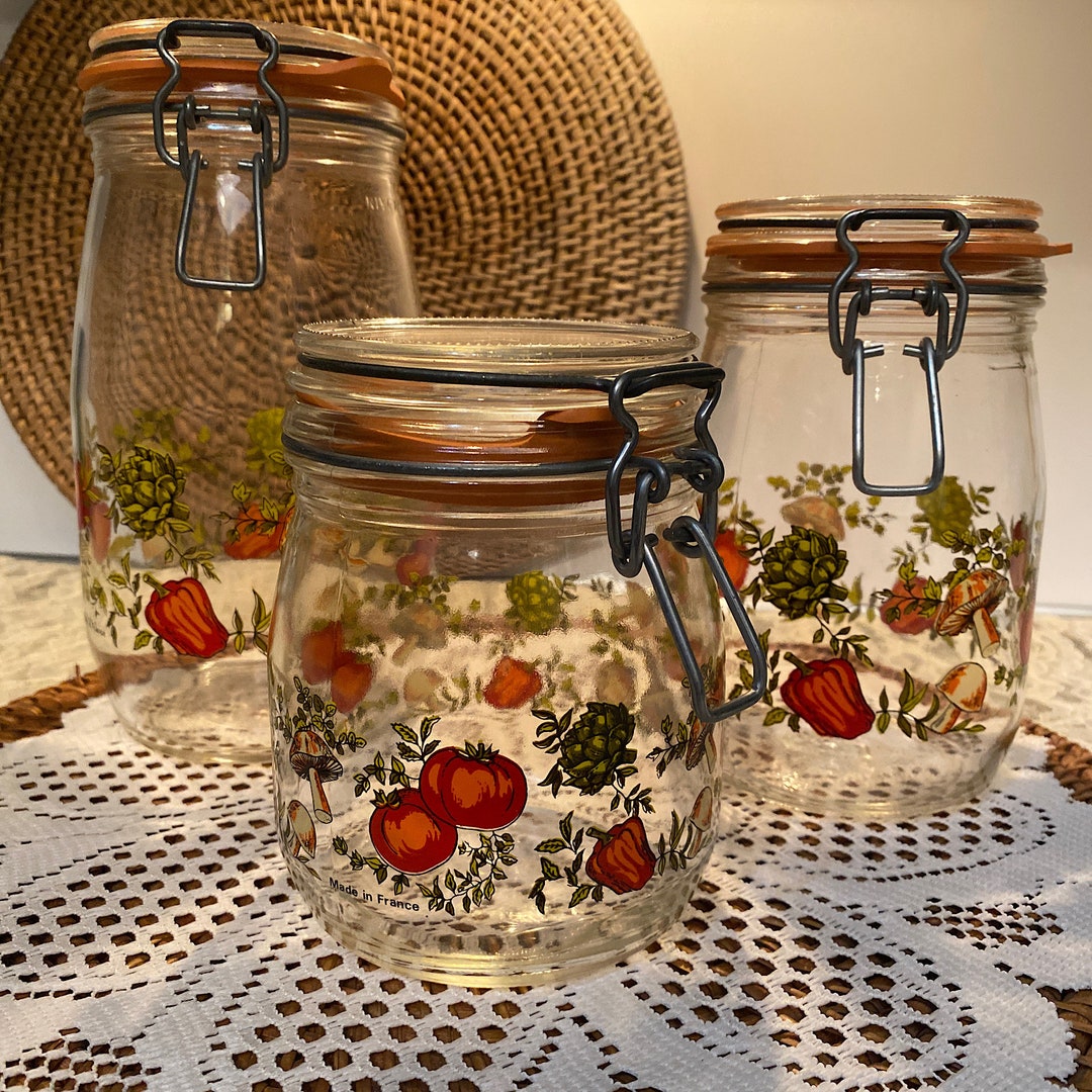 ARC France Niveau De Remplissage Glass Canisters - Set of 3 - Etsy
