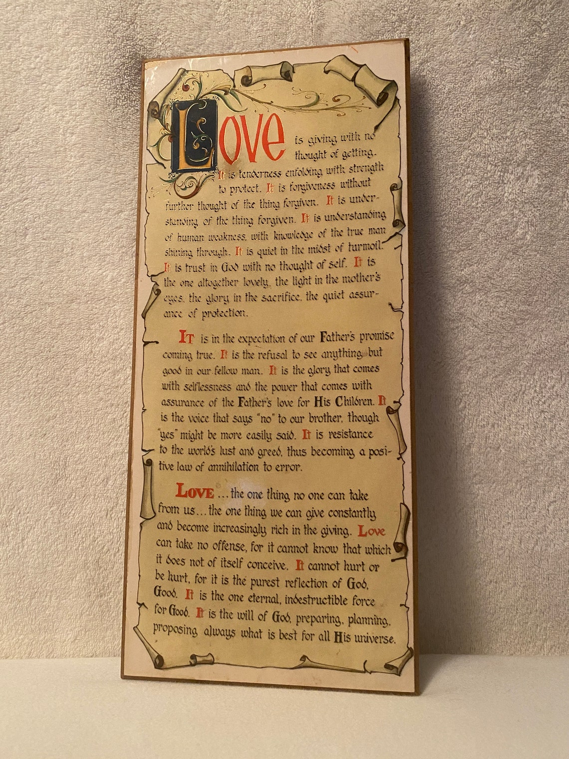 Vintage LOVE Wall Decor - Etsy
