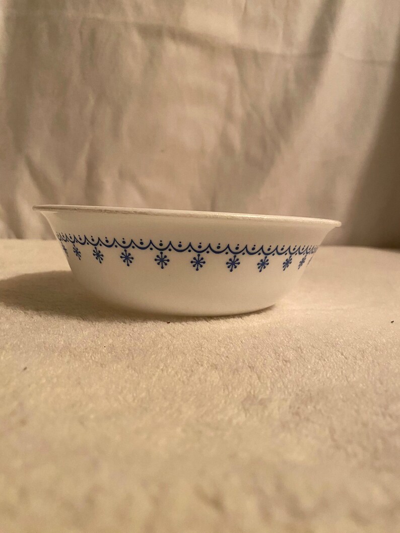 Vintage Corelle Snowflake Blue Cereal Bowls Set of 2 - Etsy