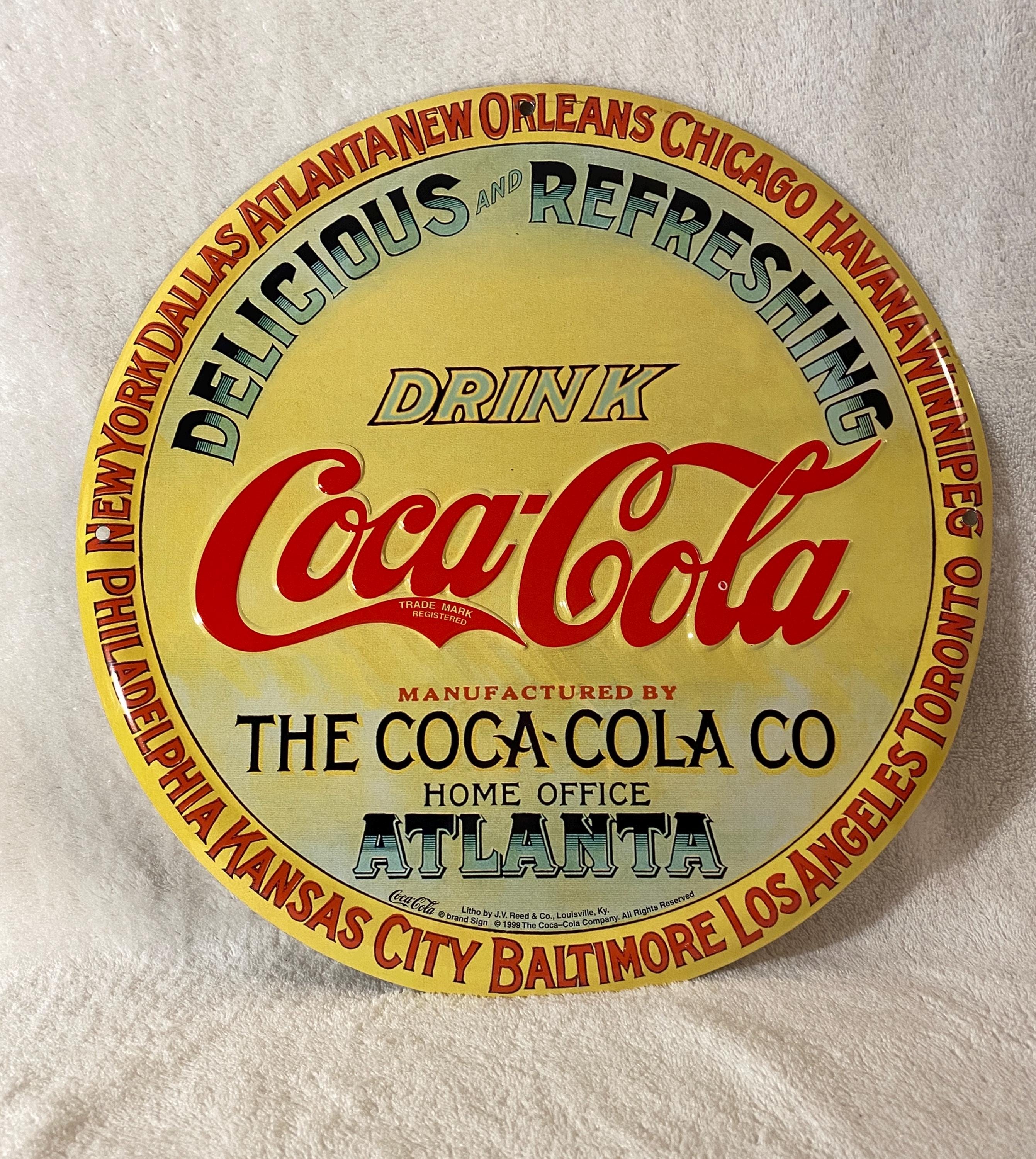 Vintage Coca Cola Keg Label Metal Sign - Etsy