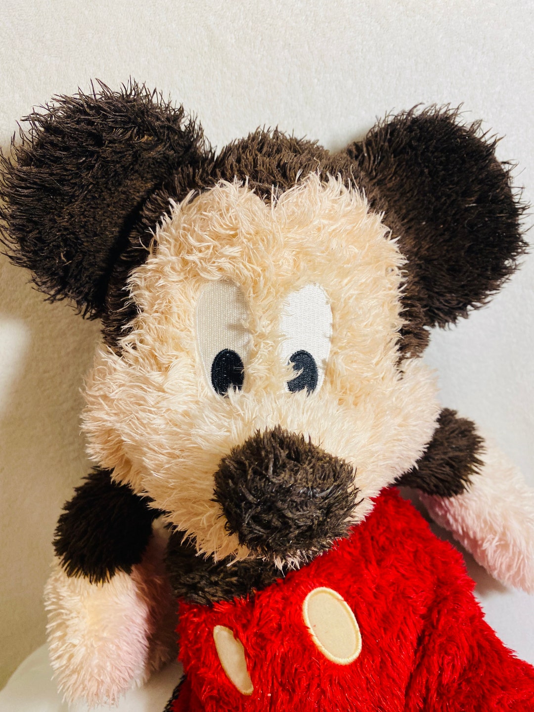Vintage Limited Edition Brown Shaggy Mickey Mouse Stuffed Doll - Etsy