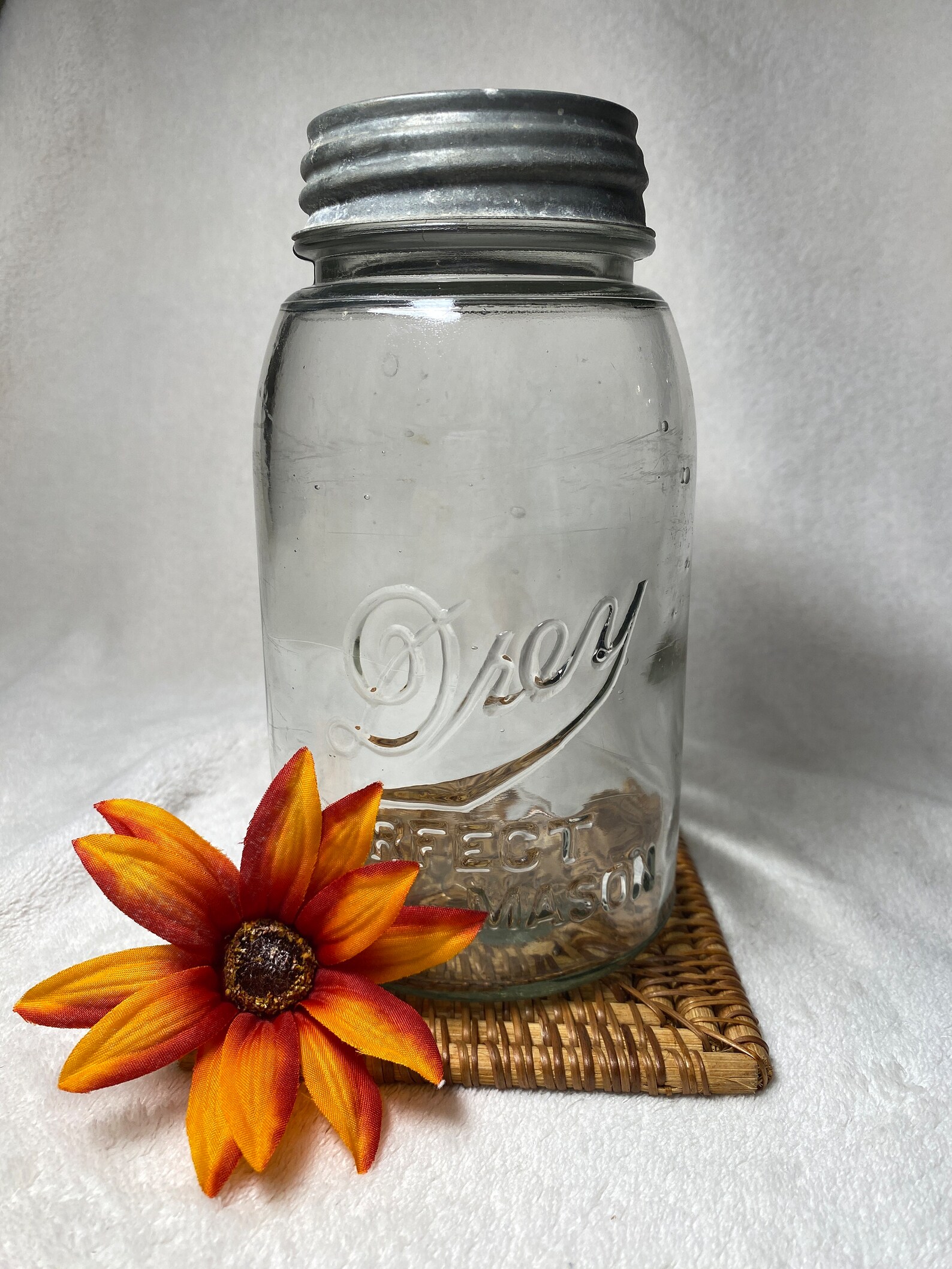 Antique Drey Quart Mason Jar - Etsy