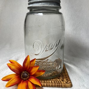 Antique Drey Quart Mason Jar - Etsy