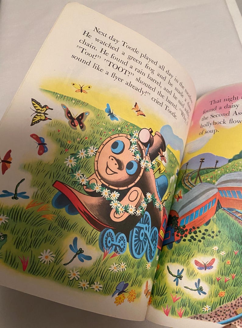 Vintage A Little Golden Book: Tootle - Etsy