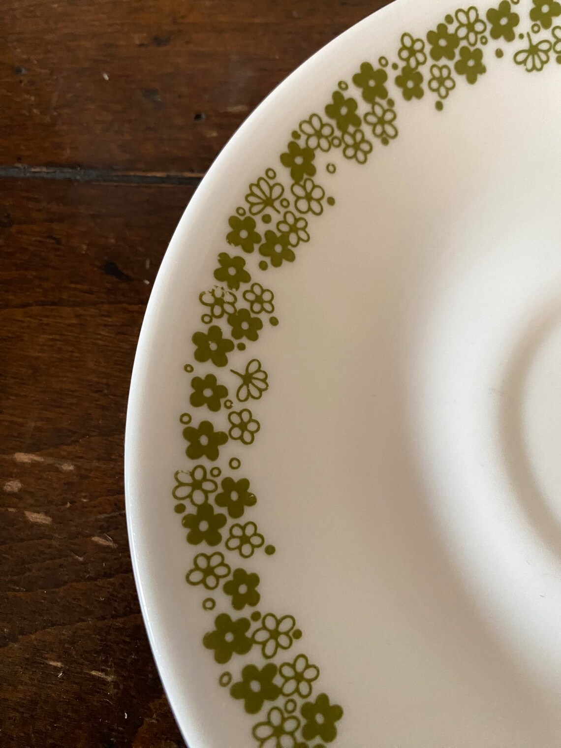 Vintage Corelle Saucers Spring Blossom Green - Set of 4 - Etsy