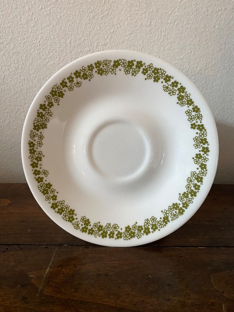 Vintage Corelle Saucers Spring Blossom Green Set of 4 - Etsy