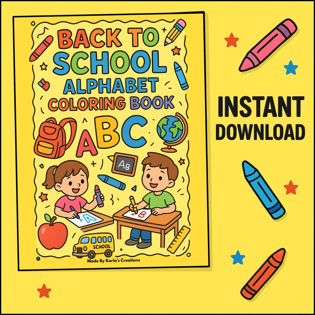 ABC Coloring & Activity Pack - Etsy