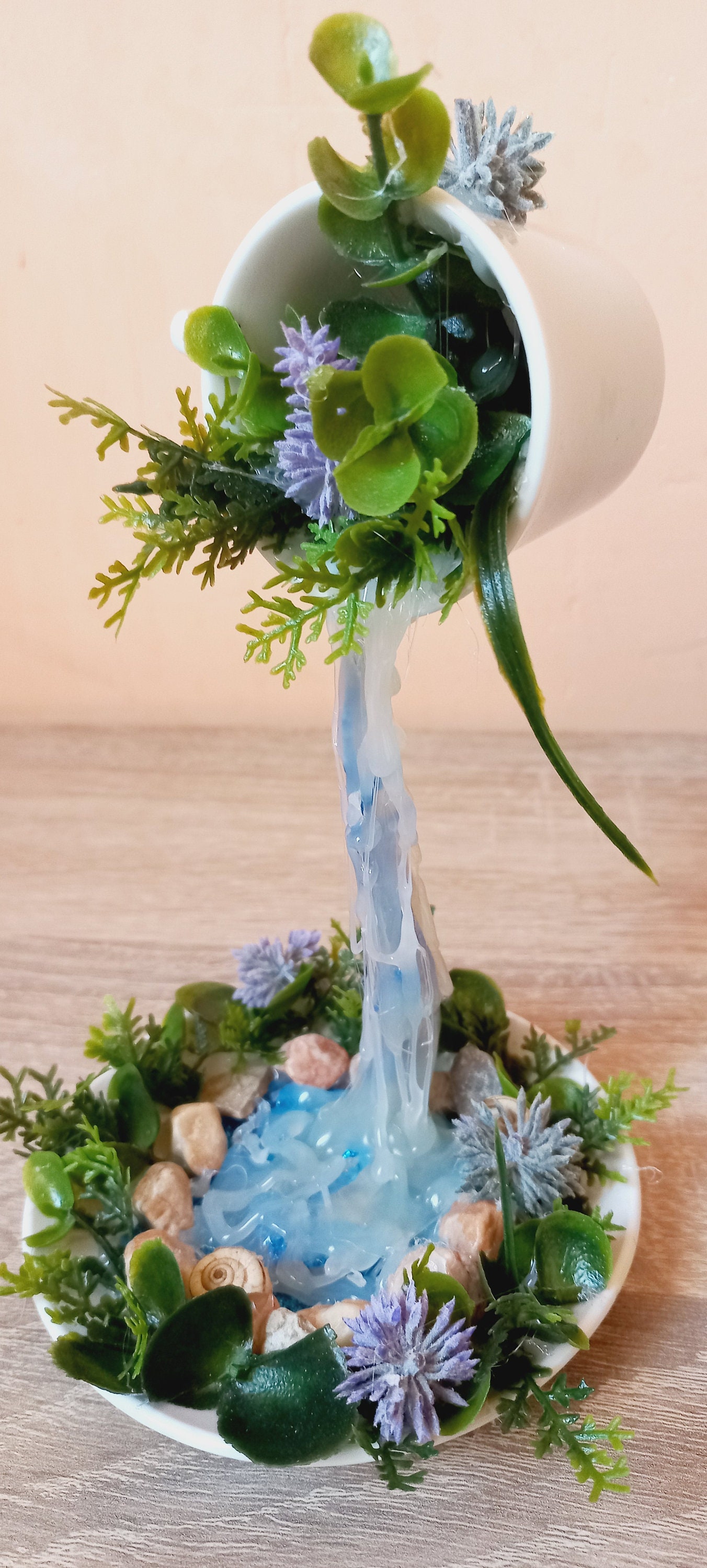 Floating Tea Cups, Forest Waterfall, Levitating Cup, Gift for Him ...