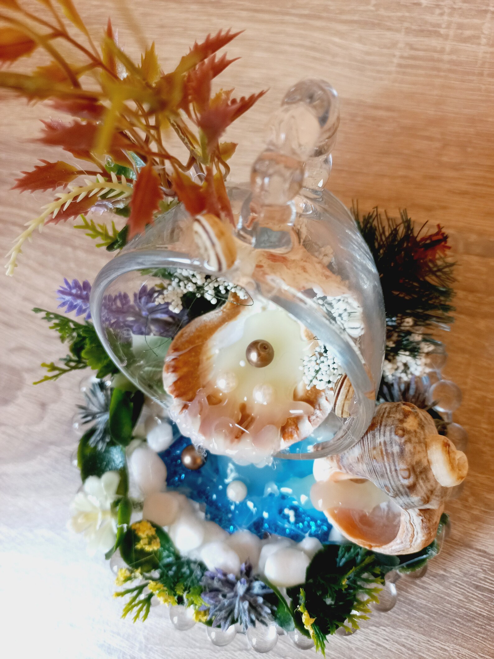 Floating Cup, Seashell Waterfall, Magic Cup, Tea Cup Ornament - Etsy