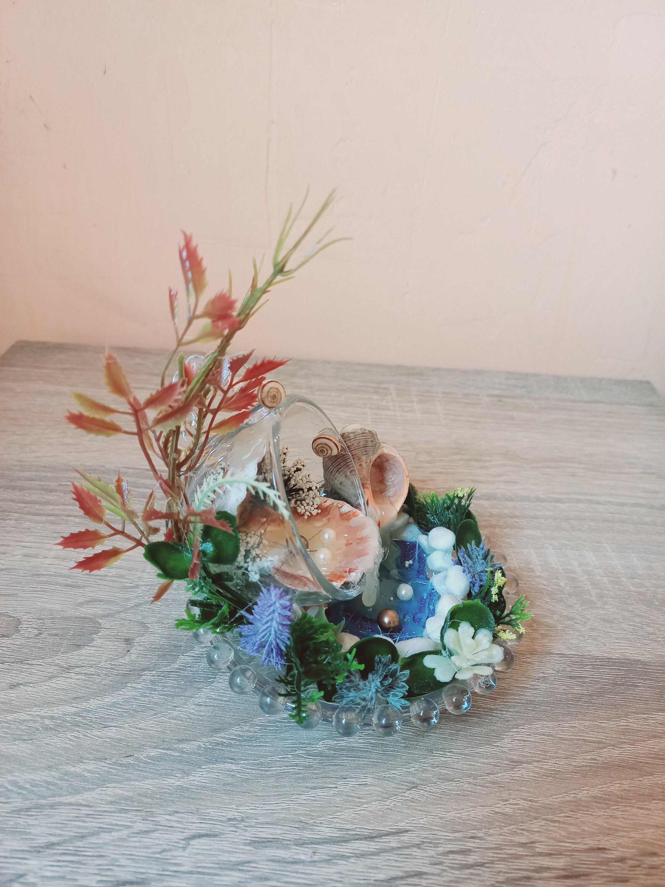 Floating Cup, Seashell Waterfall, Magic Cup, Tea Cup Ornament - Etsy