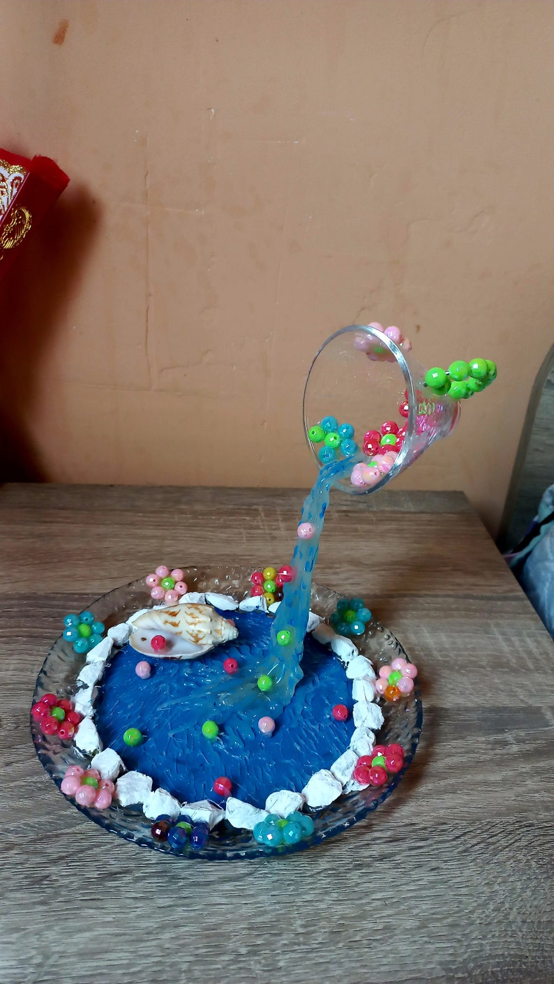 Garden Pond, Levitating Tea Cup, Unique Glassware, Glass Decor - Etsy