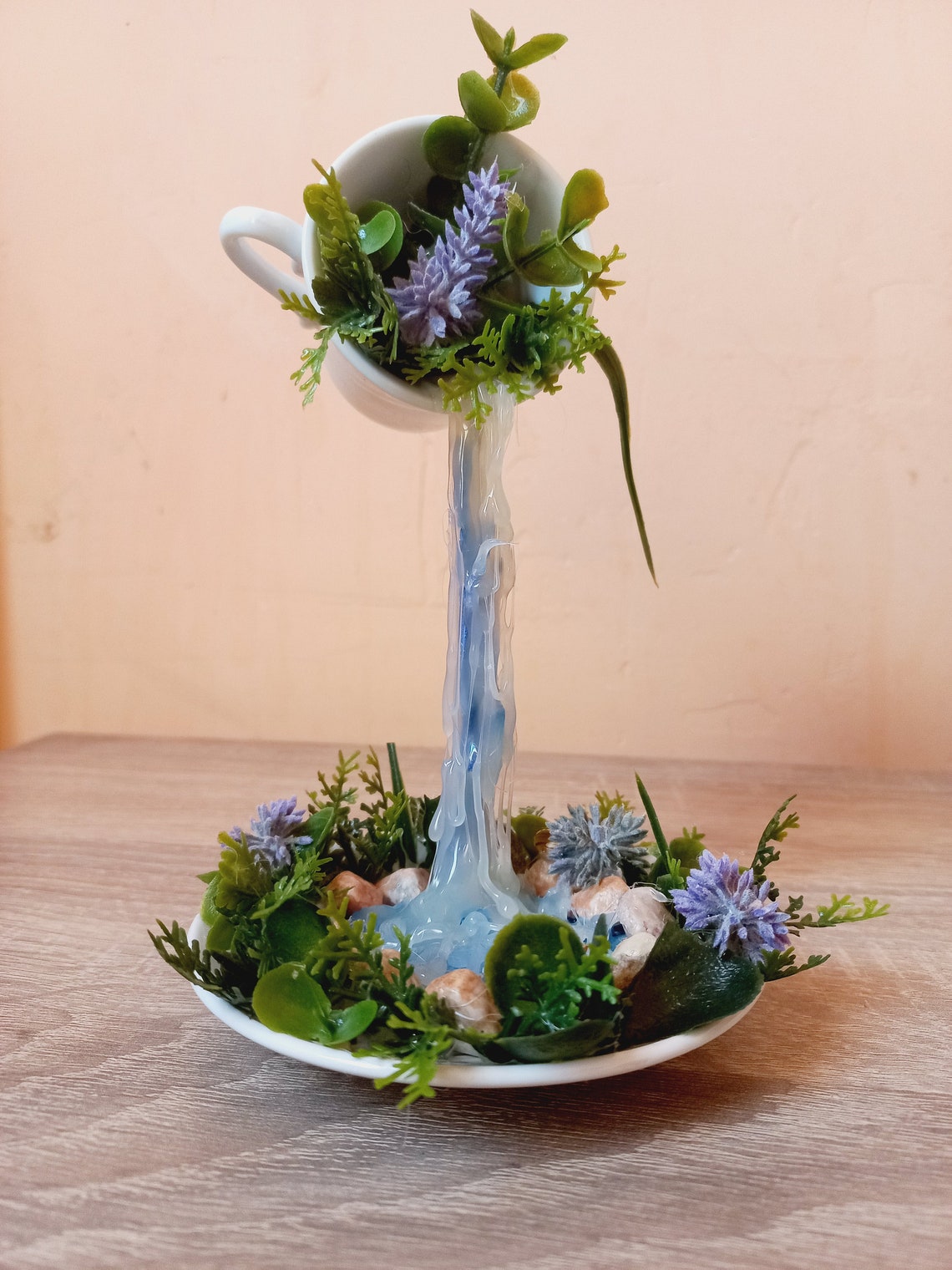 Floating Tea Cups, Forest Waterfall, Levitating Cup, Gift for Him ...