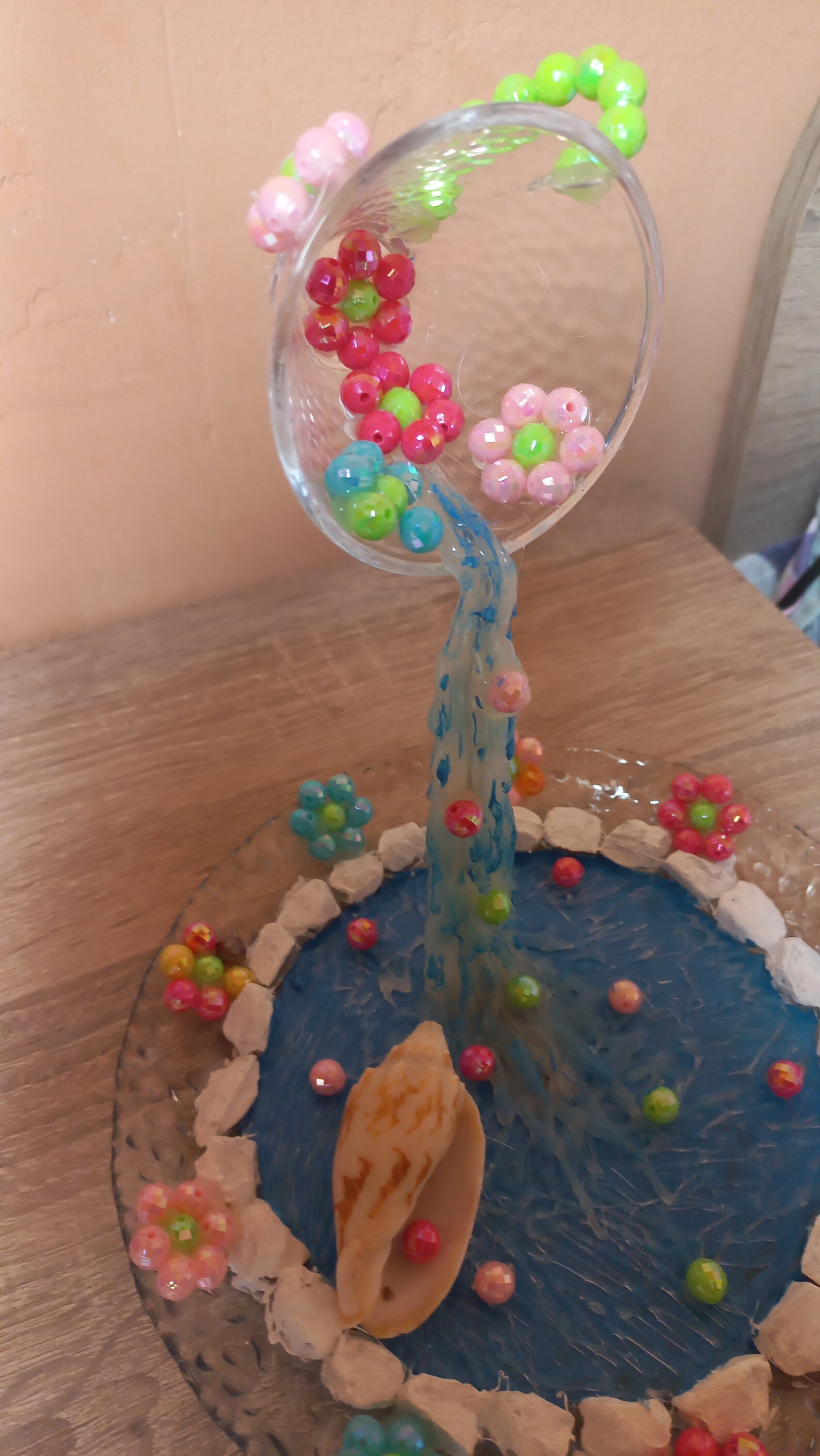 Garden Pond, Levitating Tea Cup, Unique Glassware, Glass Decor - Etsy