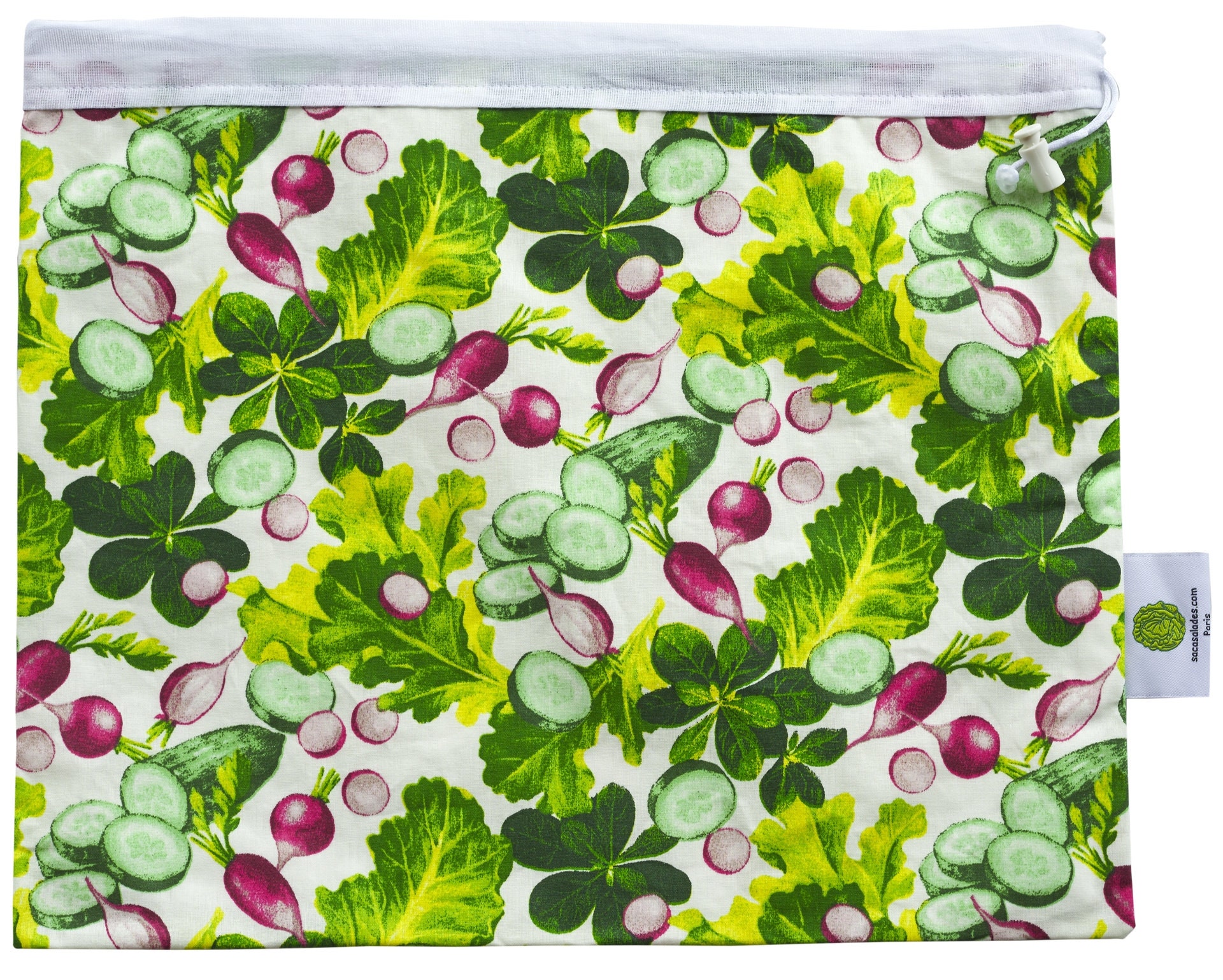 Radis Model Salad Bag in Cotton and Coated Cotton - Etsy