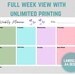 Printable Weekly Planner, A4 Landscape, Modern, Minimalist, Weekly ...