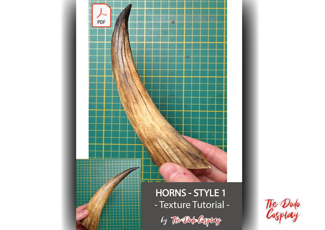 Horns - Style 1 (with EVA Foam) - Texture Tutorial - PDF DOWNLOAD - Etsy