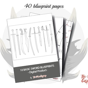 10 Basic Sword Blueprints - DIGITAL PDF - A4 - Etsy