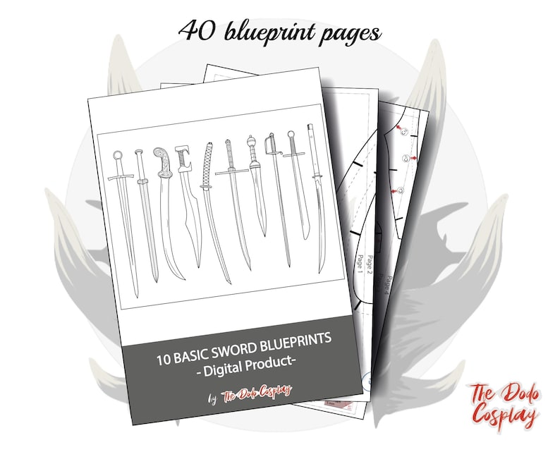10 Basic Sword Blueprints - DIGITAL PDF - A4 - Etsy