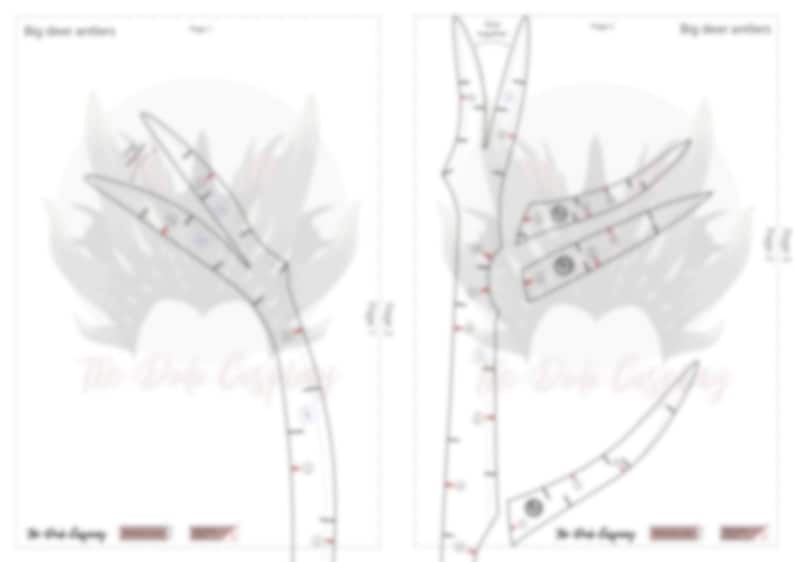 Big Deer Antlers Pattern - DIGITAL PATTERNS - A4 PDF - Etsy