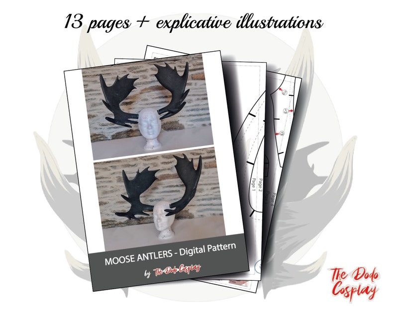 Moose Antlers Pattern - DIGITAL PATTERNS - A4 PDF - Etsy