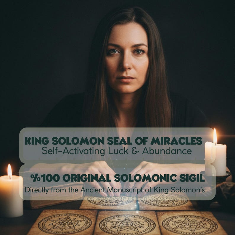 Ancient King Solomon Seal of Miracles - Self-activating Solomonic Luck ...