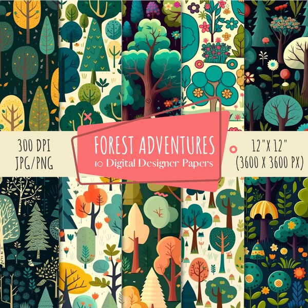 Forest Background - Etsy