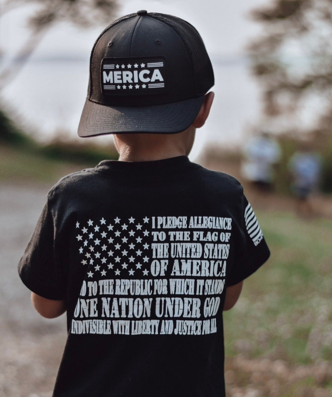 Black Flag Shirt Pledge of Allegiance Toddler Tee 4th of July, Kids ...