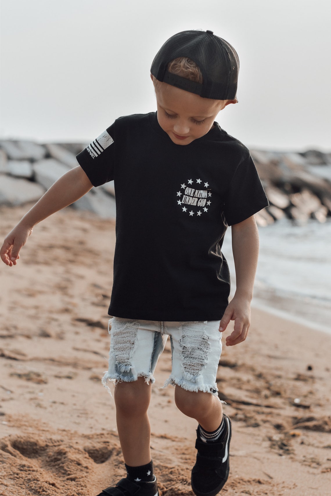 Black Flag Shirt Pledge of Allegiance Toddler Tee 4th of July, Kids ...