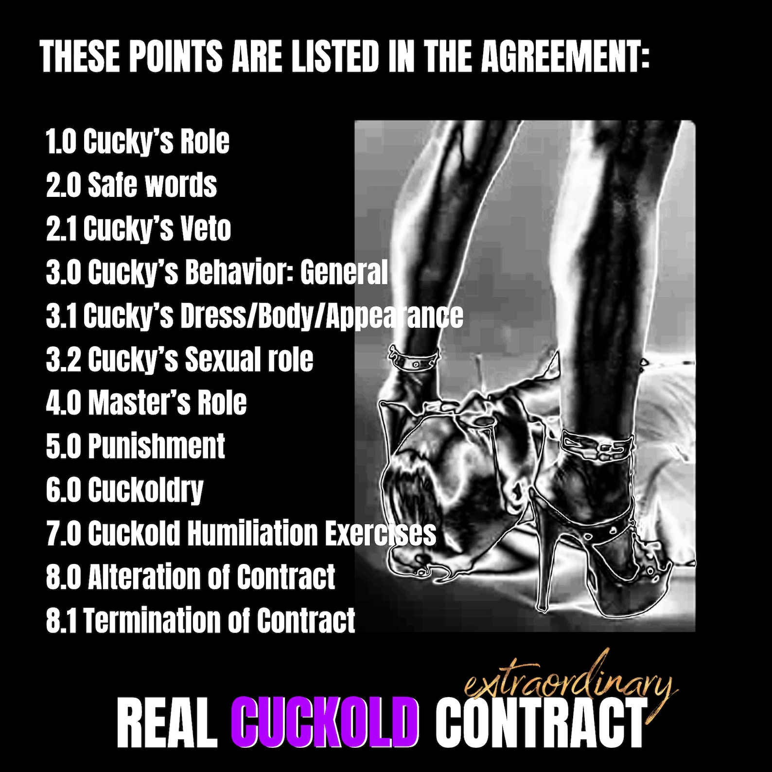 Cuckold Contract for Hotwife Femdom and Couples | Real Cuckold Contract With Cuckold Tasks for ...