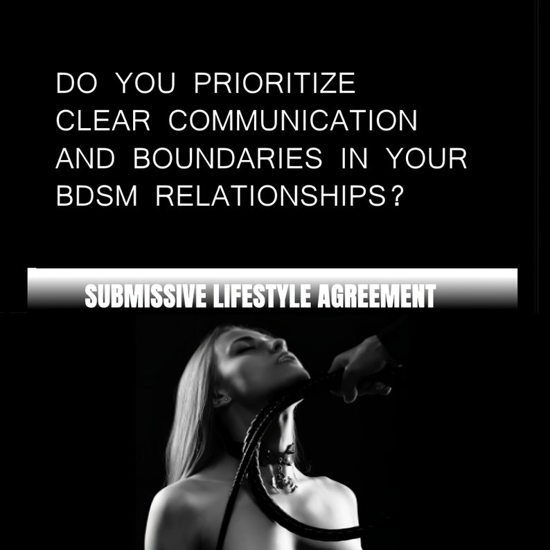 Simplify Your BDSM Contract and Submissive Relationship Agreement With Interactive PDF Template ...